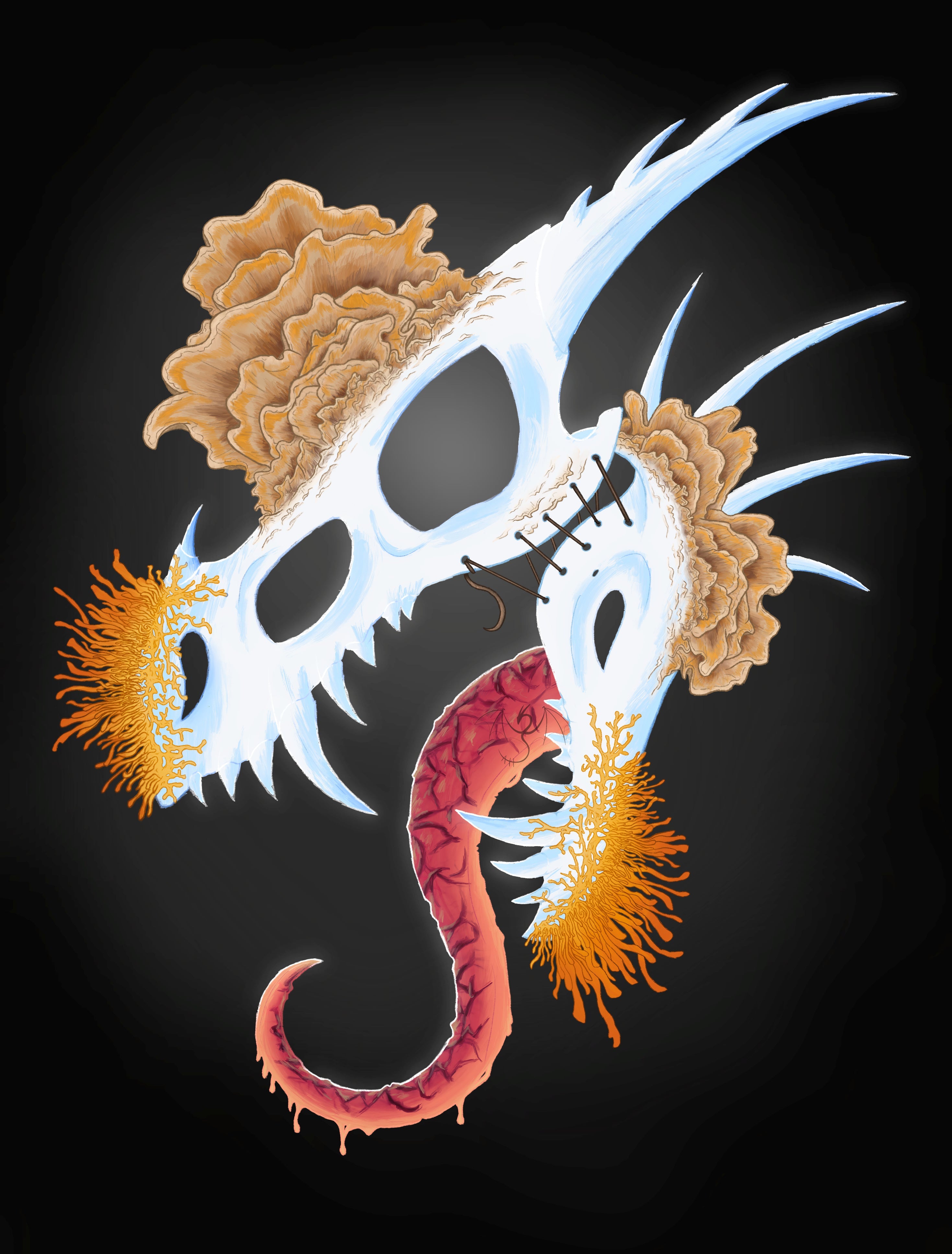 Fungal Dragon Skull – Two Twisted Dragons